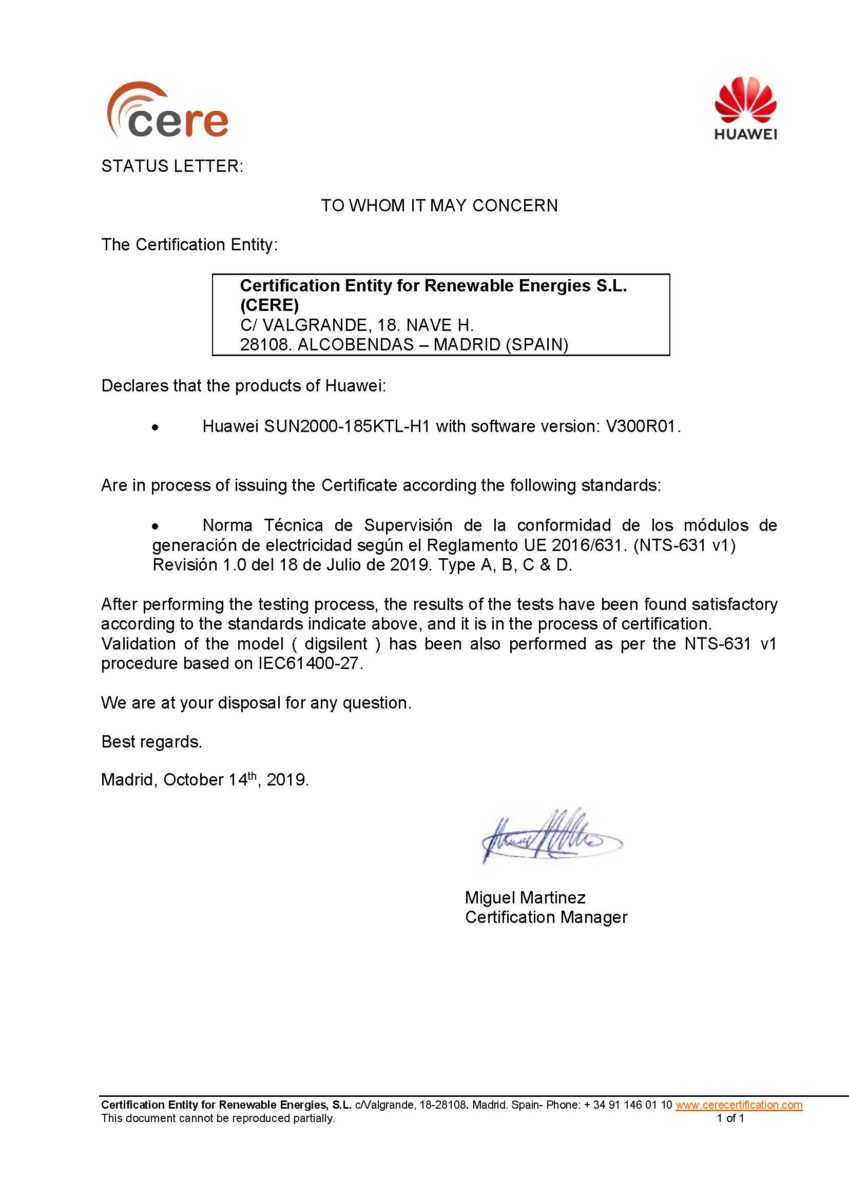 Huawei among First Solar Inverter Manufacturer to Pass NTS Tests – pv ...
