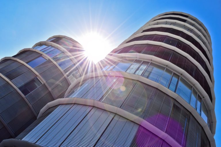 Solar, geothermal heat pumps for heating, cooling demand in office ...