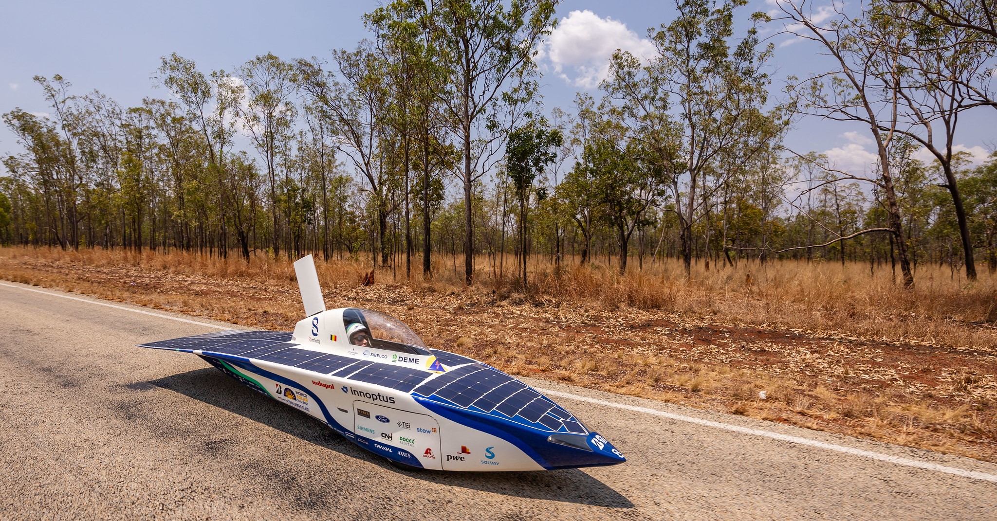 Belgian student solar car takes an early lead in Bridgestone World ...