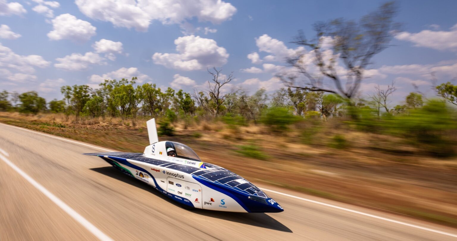 Belgian student solar car takes an early lead in Bridgestone World ...