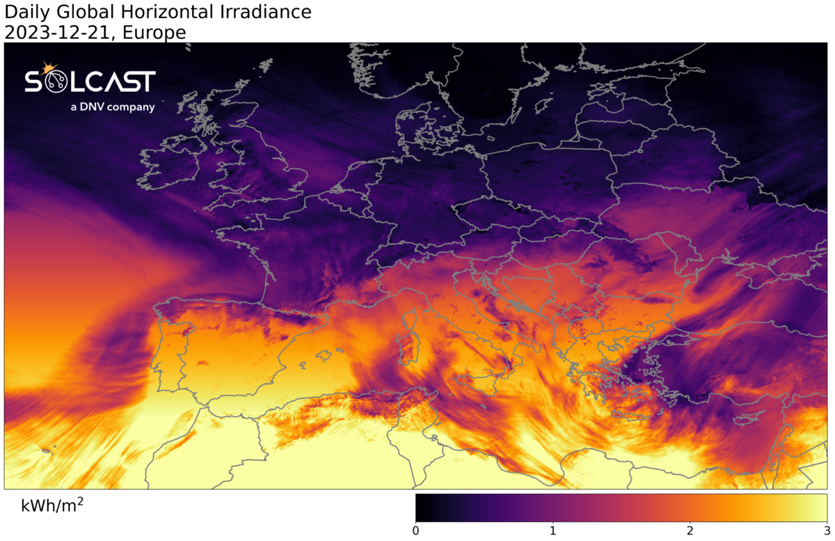 Dark December for northern Europe, sunny in the South – pv magazine ...