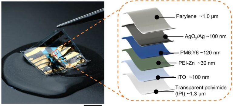 Japanese researchers develop waterproof, flexible organic solar cell ...