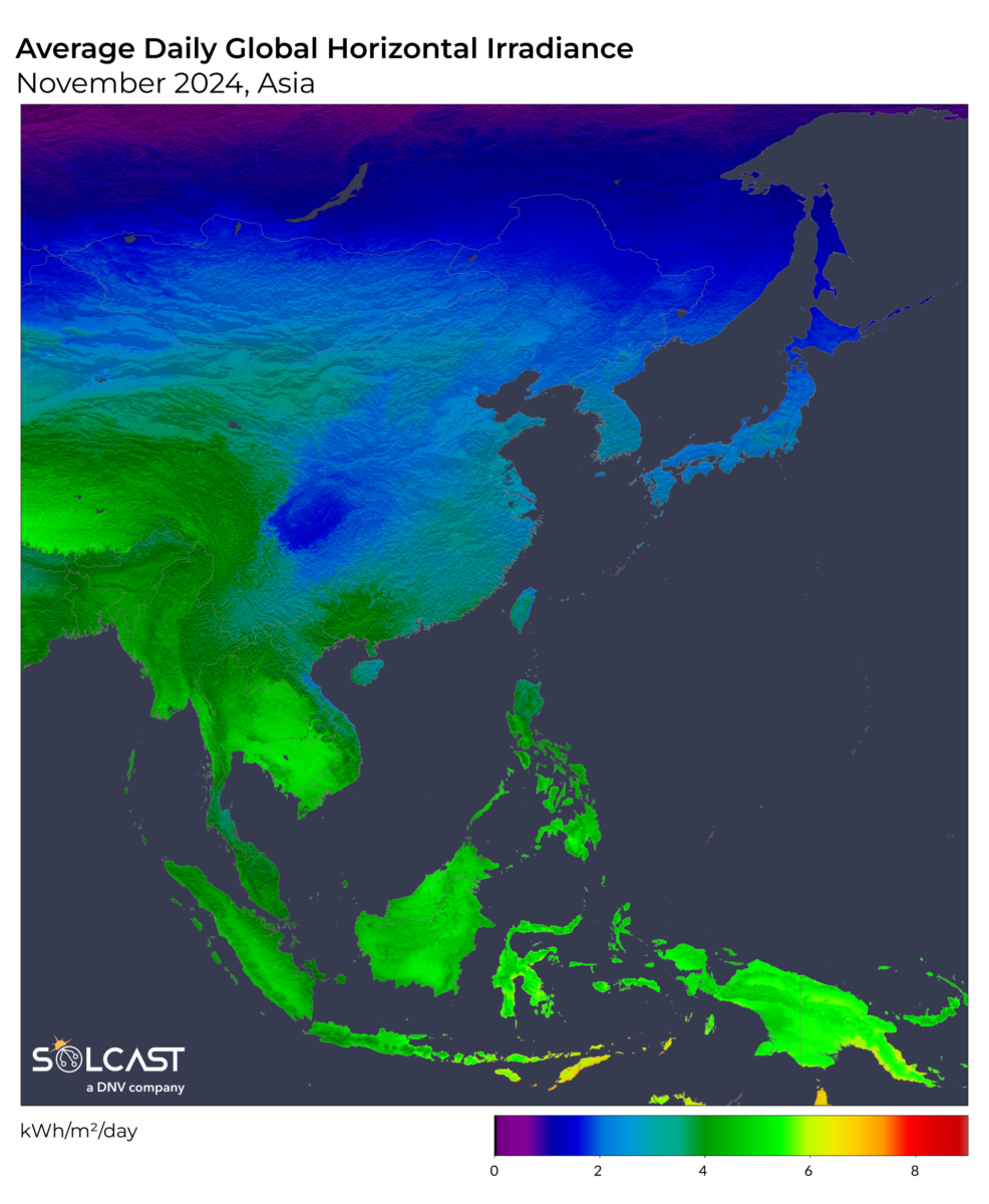 Active typhoon season, monsoons split Asia’s November irradiance – pv ...