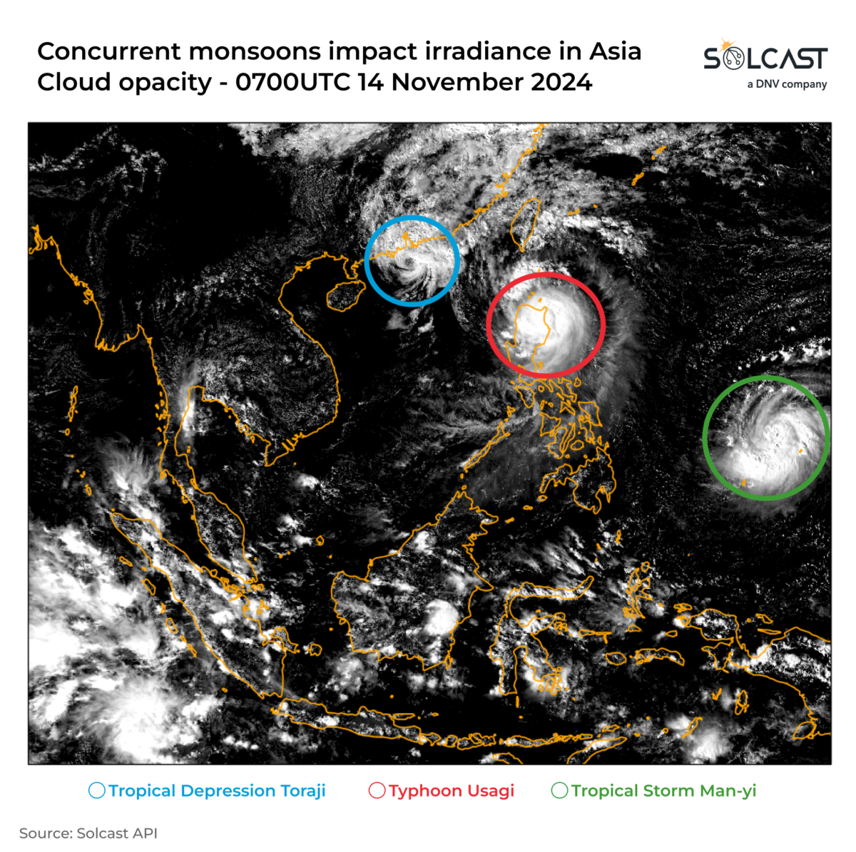 Active typhoon season, monsoons split Asia’s November irradiance – pv ...