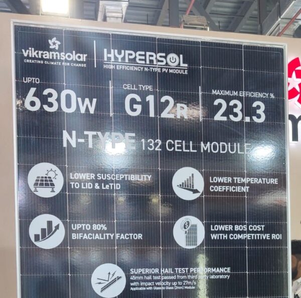 Vikram Solar launches 630 W n-type bifacial modules - Power Wattz Solar ...